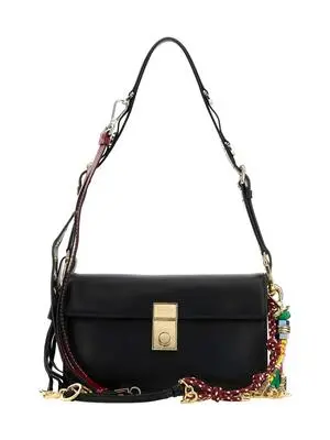 Prada Leather Small Soft Sound Shoulder Bag - Black