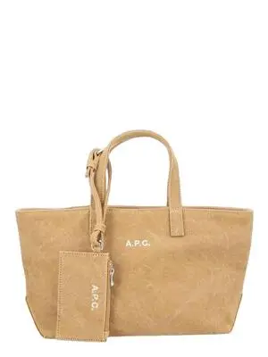 A.p.c. A.P.C. Polo Shirt With Contrasting Collar And Logo Brown
