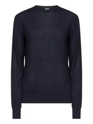 TOTEME TOTEME Midnight Blue Merino Wool And Silk Fine Knit Sweater Multicolor