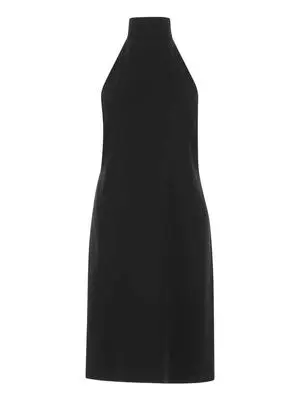 Burberry Silk Blend Crepe Halter Neck Top - Black