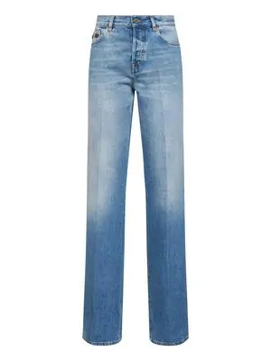 Gucci Flared Cotton Denim Jeans - Multicolor