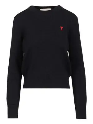 AMI Paris AMI PARIS Ami De Coeur Wool Sweater Blue