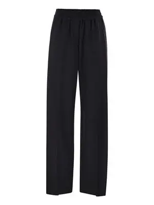Brunello Cucinelli Tropical Luxury Wool Loose Trousers - Blue