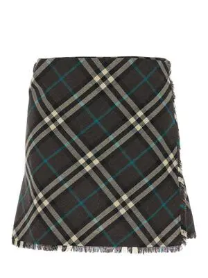 Burberry Embroidered Polyester Blend Mini Skirt - Multicolor