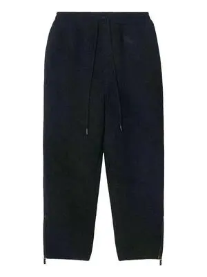 Burberry Ekd-embroidered Knitted Track Pants - Grey