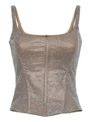 Giuseppe Di Morabito GIUSEPPE DI MORABITO Crystal Embellished Bustier Top Multicolor