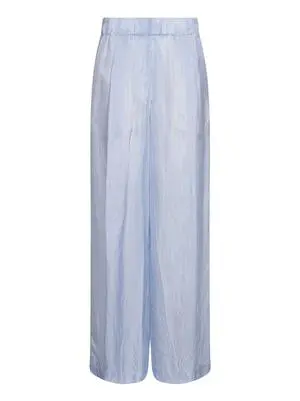 Dries Van Noten DRIES VAN NOTEN Striped Cupro Wide-Leg Trousers Multicolor