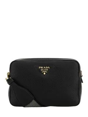 Prada Leather Crossbody Bag - Black
