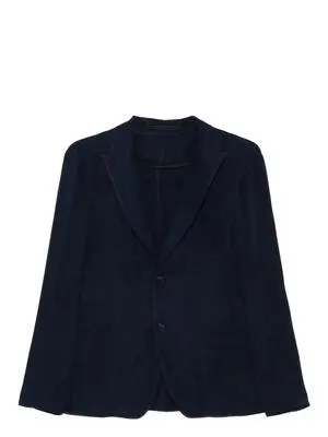 Giorgio Armani Dark Blue Cupro Blazer - Multicolor