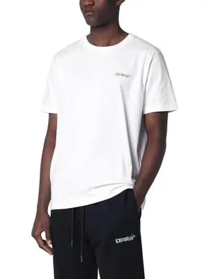 Off-White T-shirt With Logo Print - White