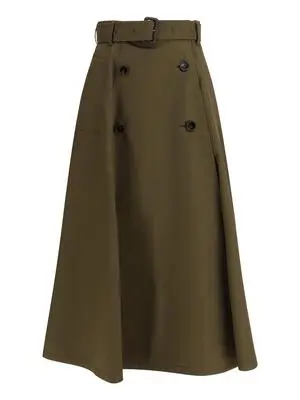 Burberry Trench Midi Skirt - Green