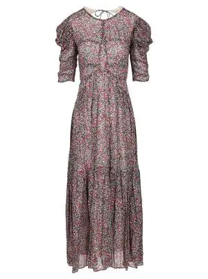 Isabel Marant Étoile Floral Print Puff Sleeve Maxi Dress - Purple