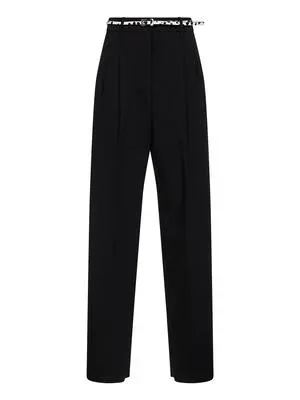 Max Mara Black Cady Fluid Trousers - Multicolor