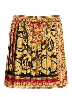 Versace Printed Silk Mini Skirt - Multicolor
