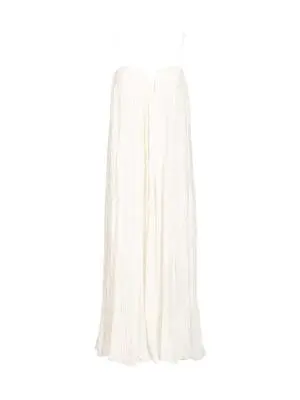 ROTATE BY BIRGER CHRISTENSEN ROTATE Viscose Midi Dress With Pleated Straps