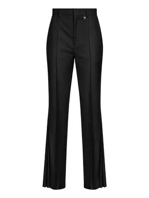 Giuseppe Di Morabito Black Virgin Wool Flared Trousers - Multicolor