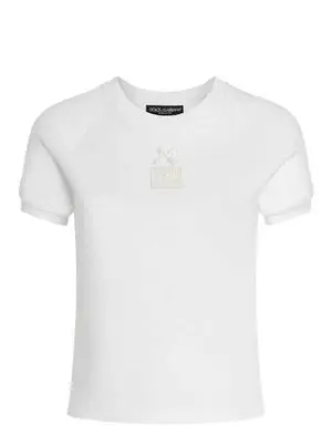 Dolce & Gabbana Short Sleeve Logo T-shirt - White