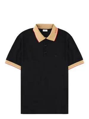 Burberry Polo With Logo - Black