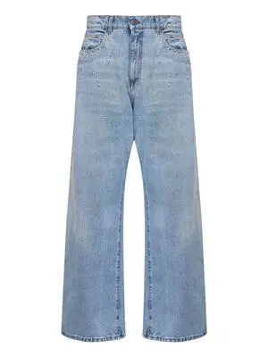 Giuseppe Di Morabito Embellished Wide Leg Denim Jeans - Multicolor