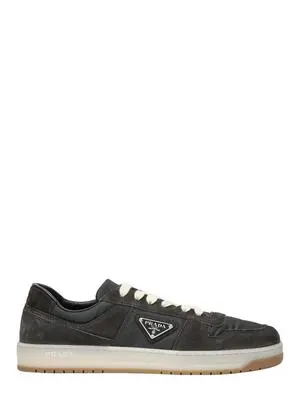 Prada Re-nylon And Suede Sneakers - Brown
