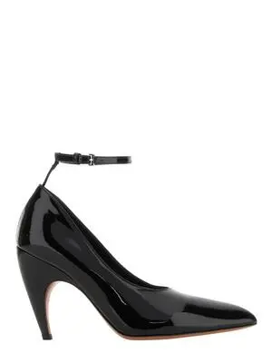 ALAÏA ALAIA Black Patent Leather Pumps With Ankle Strap