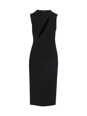 Versace Cut Out Midi Dress - Black