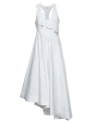 Zimmermann Ivory Cotton Luna Applique Midi Dress - Multicolor