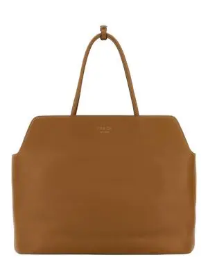 Prada Leather Shopping Bag - Brown