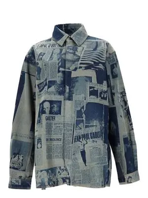 JEAN PAUL GAULTIER Newspaper Print Shirt - Blue