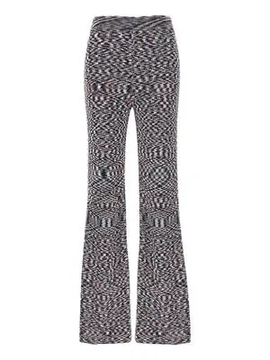 Missoni Patterned Viscose Blend Flare Trousers Multicolor
