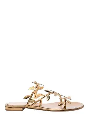 GIANVITO ROSSI Flavia Flat Sandals - Silver