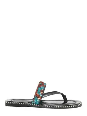 Dries Van Noten DRIES VAN NOTEN Embellished Thong Sandals Blue