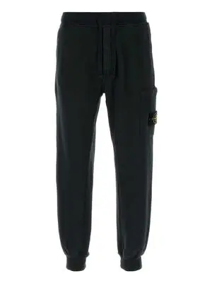 Stone Island Cotton Joggers - Black