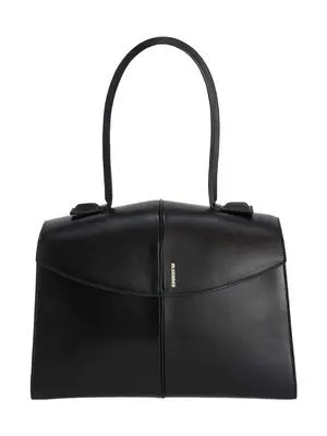 JIL SANDER Linea Medium Leather Tote Bag - Black