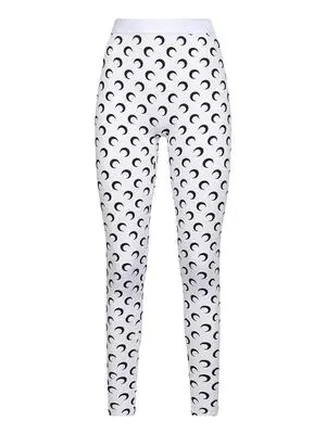 MARINE SERRE Marine Serre Women Optical White Moon Print Recycled Jersey Leggings Multicolor