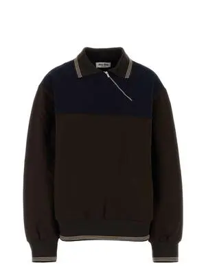 Miu Miu Two-tone Oversized Sweatshirt - Multicolor