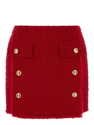 Versace Textured Tweed Skirt - Multicolor
