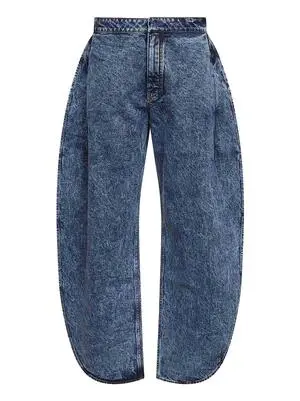 Alaïa Blue Snow Denim Petal Jeans - Multicolor