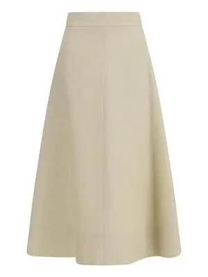 P.a.r.o.s.h Wide Midi Skirt - Cream