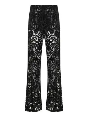 GOLDEN GOOSE Sequin-embroidered Tulle Journey Trousers - Multicolor