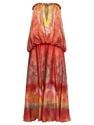 Zimmermann Ruby Tie Dye-print Silk Luna Bandeau Dress - Multicolor