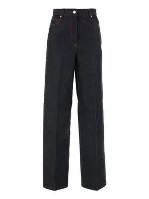 FERRAGAMO Denim Trousers - Multicolor