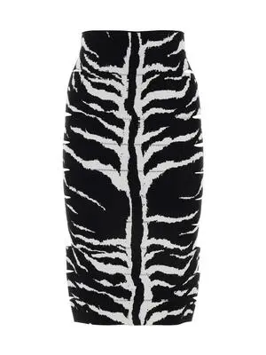 Alaïa Zebra Print Knit Skirt - Multicolor