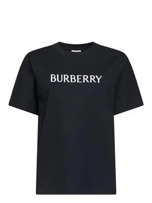 Burberry BURBERRY Black Cotton Logo T-Shirt Multicolor
