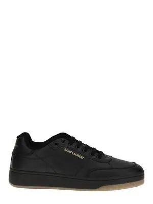 Saint Laurent Calfskin Leather Sneakers - Black
