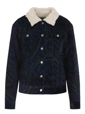 Etro Printed Cotton Outerwear - Blue