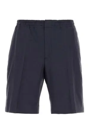 Zegna Linen Bermuda Shorts - Blue