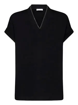 BRUNELLO CUCINELLI BRUNELLO CUCINELLI T-shirt With Precious Neckline