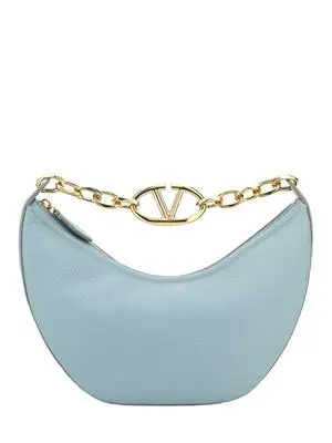 Valentino Garavani VALENTINO GARAVANI Small VLogo Hobo Handbag Blue