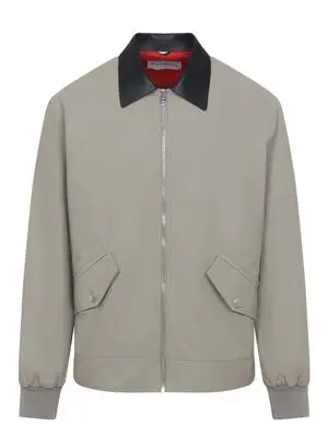Givenchy Cotton Twill Jacket With Leather Collar - Multicolor